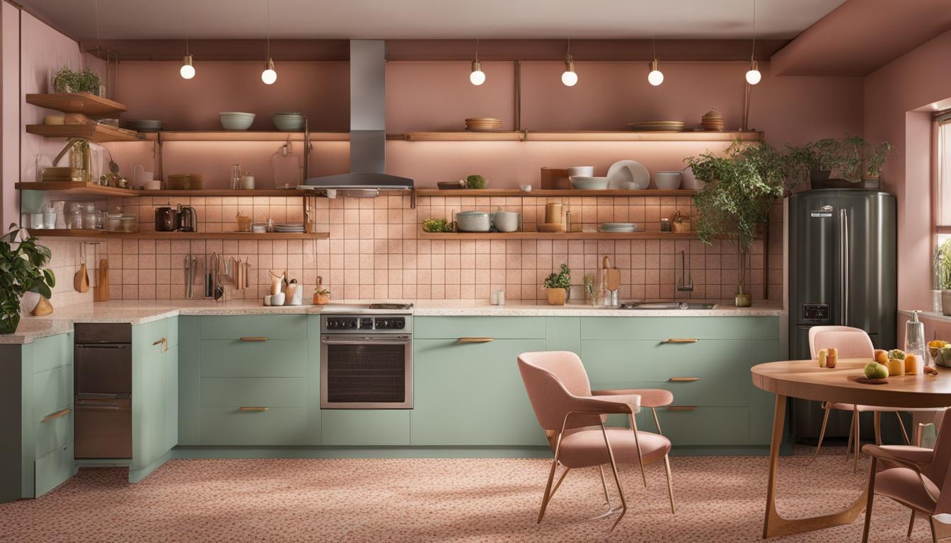 Retro Revival: Terrazzo and Wood Floors in Vintage Kitchens