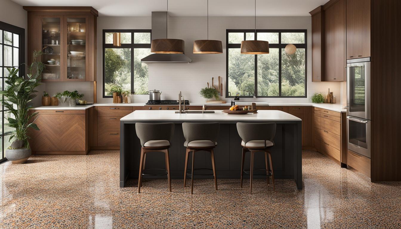 Retro Revival: Terrazzo and Wood Floors in Vintage Kitchens