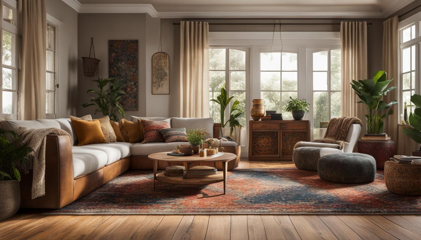 Boho Chic: Layering Rugs on Wood Floors in Bohemian Spaces