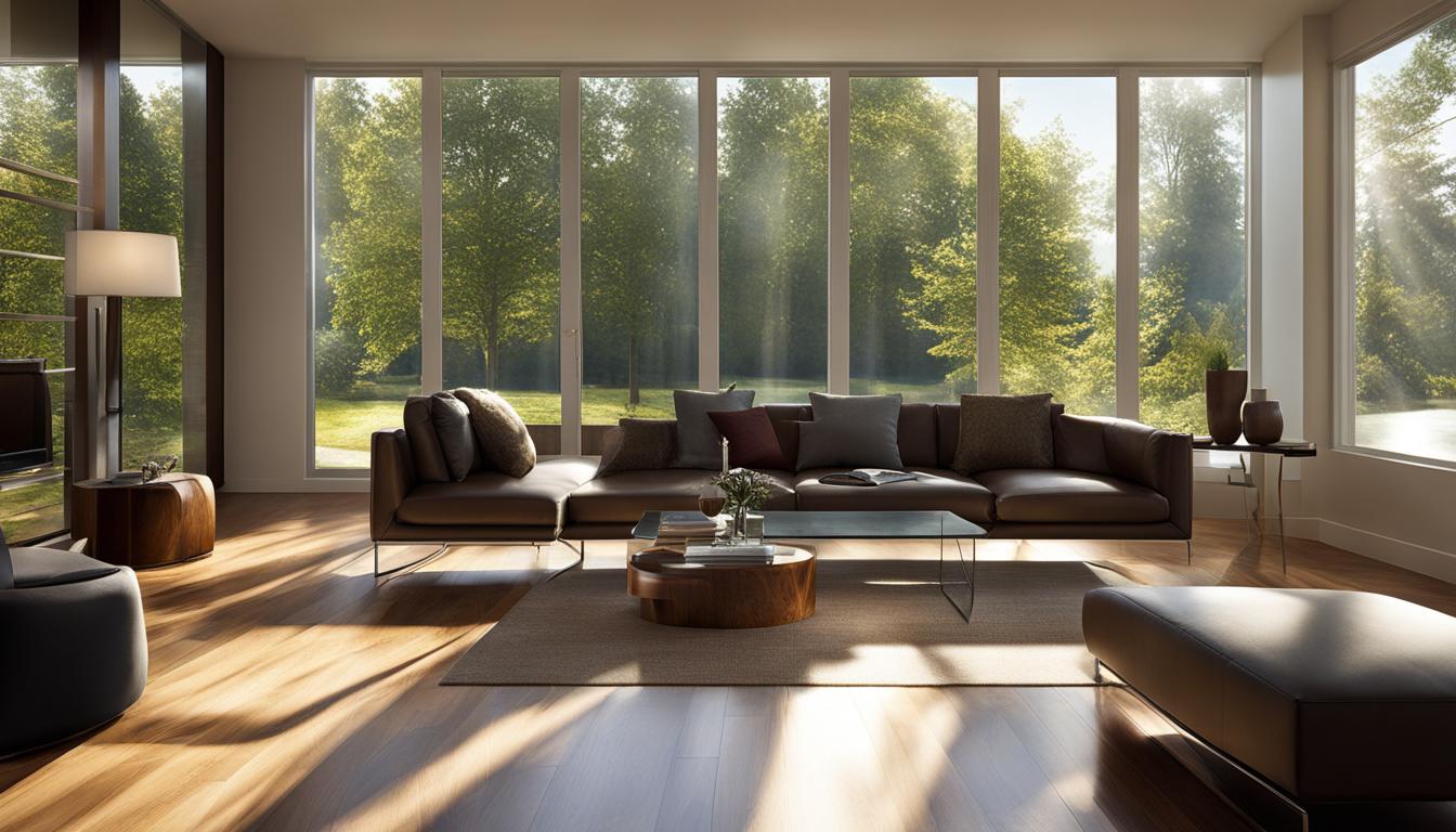 Sunlit Spaces: Wood Floors in Rooms with Large Windows